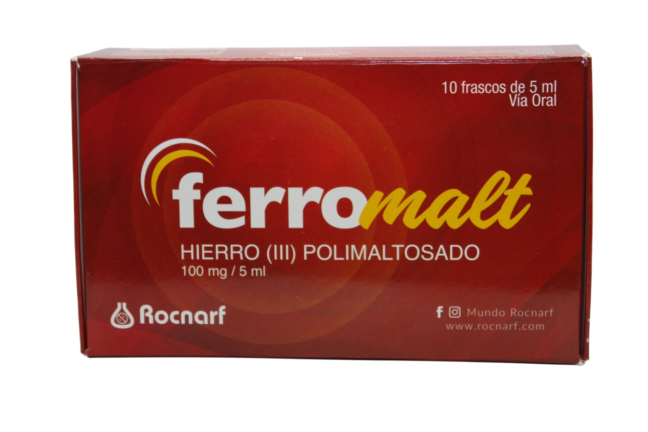 FERROMALT 100MG/5ML CJX10 AMPOLLAS BEBIBLES